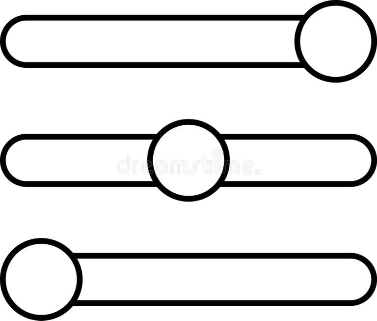 Set of Toggle Icons. Toggle Switch Line Icon. Switch on and Off Slider ...