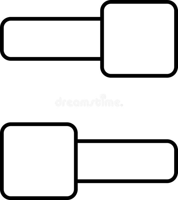 Set of Toggle Icons. Toggle Switch Line Icon. Switch on and Off Slider ...