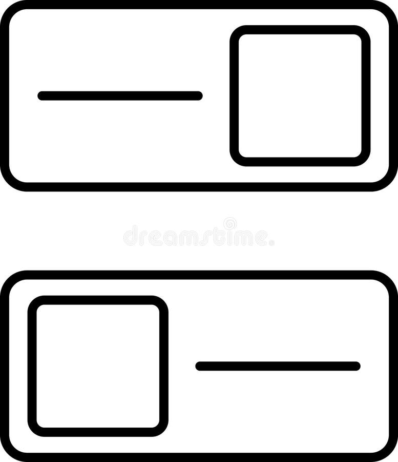 Set of Toggle Icons. Toggle Switch Line Icon. Switch on and Off Slider ...
