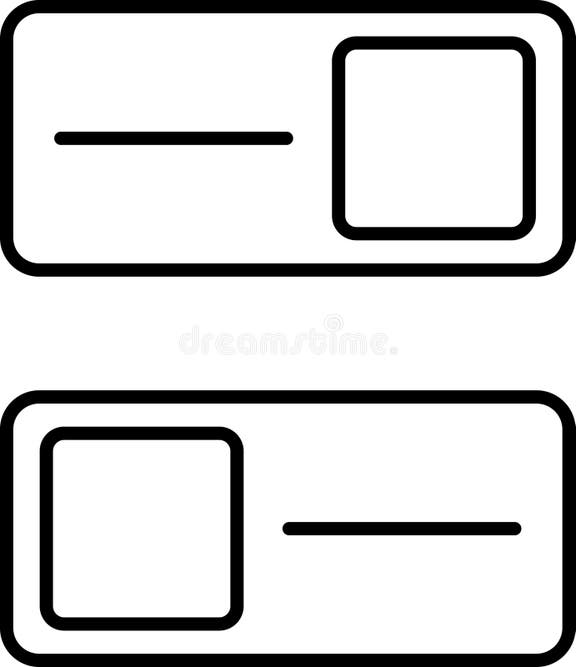 Set of Toggle Icons. Toggle Switch Line Icon. Switch on and Off Slider ...