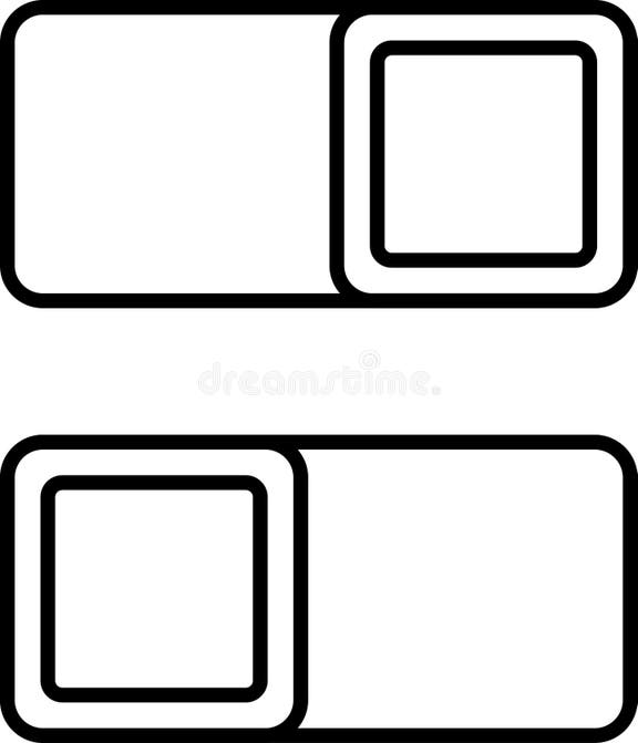 Set of Toggle Icons. Toggle Switch Line Icon. Switch on and Off Slider ...