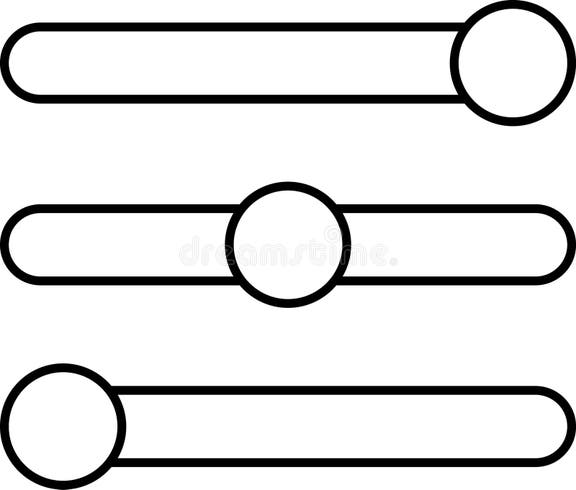 Set of Toggle Icons. Toggle Switch Line Icon. Switch on and Off Slider ...