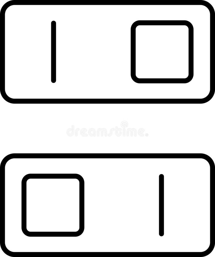Set of Toggle Icons. Toggle Switch Line Icon. Switch on and Off Slider ...
