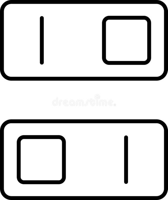Set of Toggle Icons. Toggle Switch Line Icon. Switch on and Off Slider ...