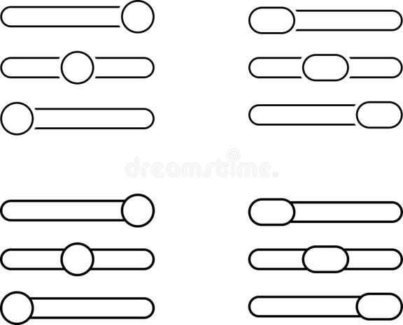 Set of Toggle Icons. Toggle Switch Line Icon. Switch on and Off Slider ...