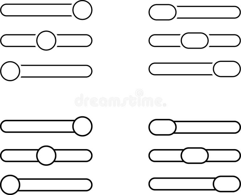 Set of Toggle Icons. Toggle Switch Line Icon. Switch on and Off Slider Stock Illustration ...