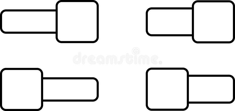 Set of Toggle Icons. Toggle Switch Line Icon. Switch on and Off Slider Stock Illustration ...