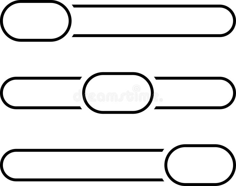 Set of Toggle Icons. Toggle Switch Line Icon. Switch on and Off Slider ...