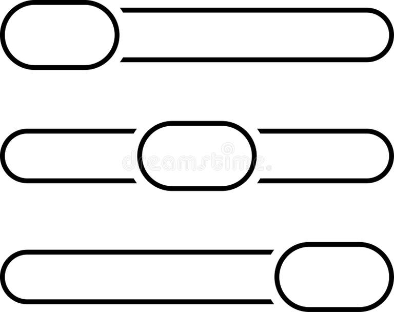 Set of Toggle Icons. Toggle Switch Line Icon. Switch on and Off Slider Stock Illustration ...