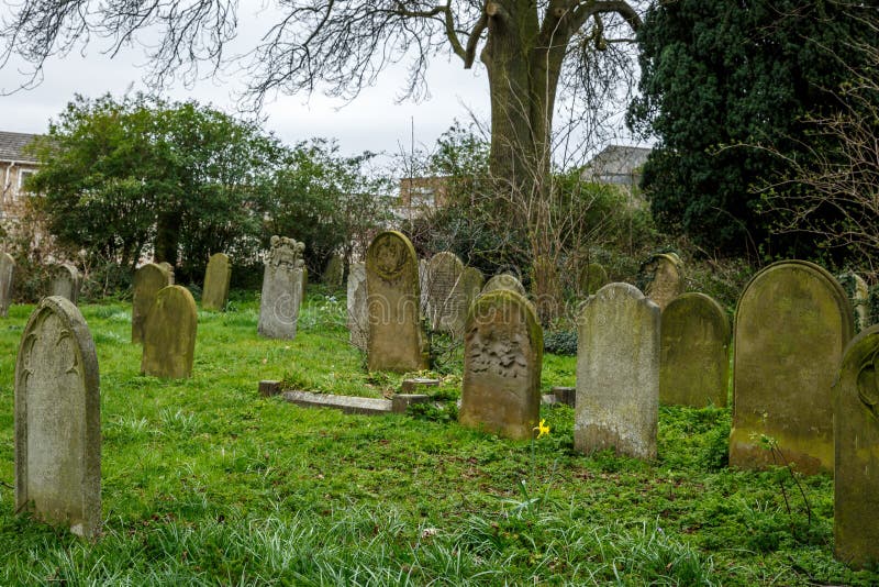 Set of Tombs in an English Cemetery Stock Image - Image of gravestone ...