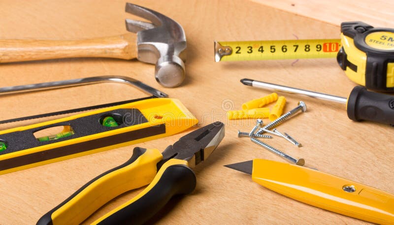 Set tools stock photo. Image of equipment, level, cutter - 24492950