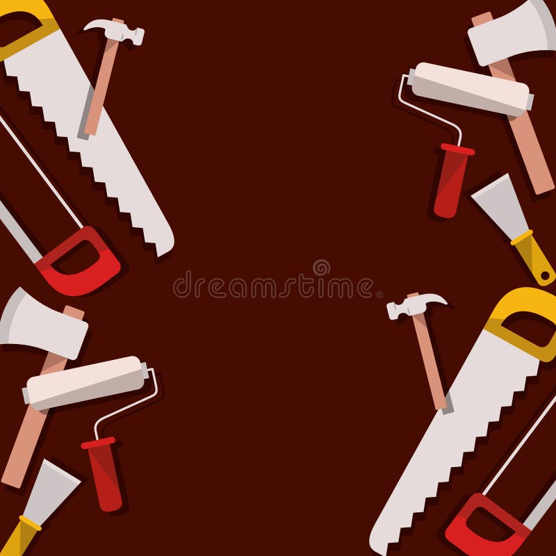 Construction And Repair Tools Frame Border Stock Vector - Illustration ...