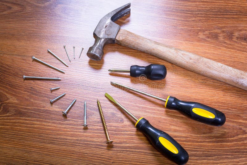 Set of Tools for Home Renovation Stock Photo - Image of metal, creative ...