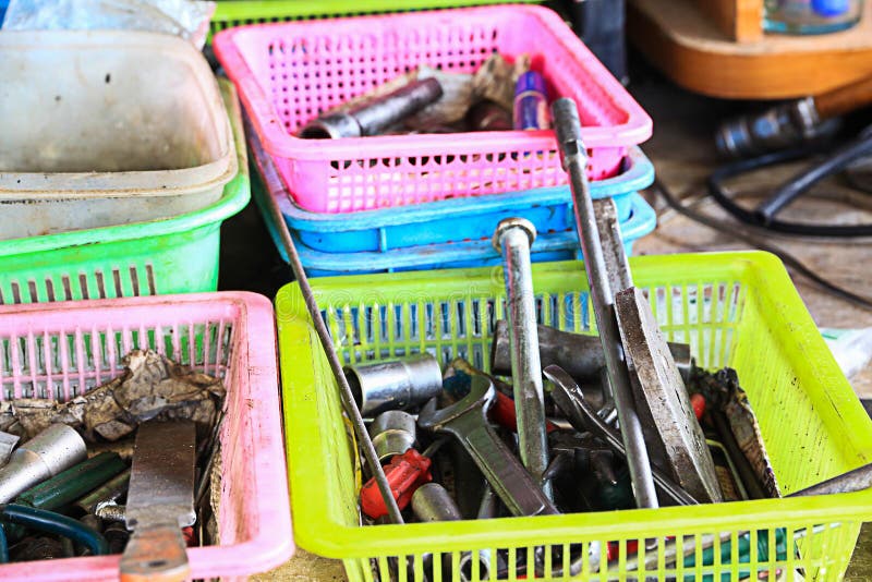 Set of Tools and Maintenance for Fixed Stock Image - Image of metric ...