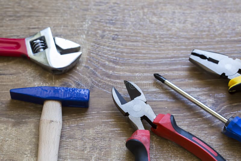 Set of Tools, Many Tools Isolated Stock Photo - Image of wood, tools ...