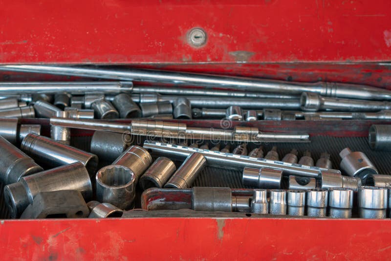 A Set of Tools for Technical Support Machines on the Race. Box with Set ...