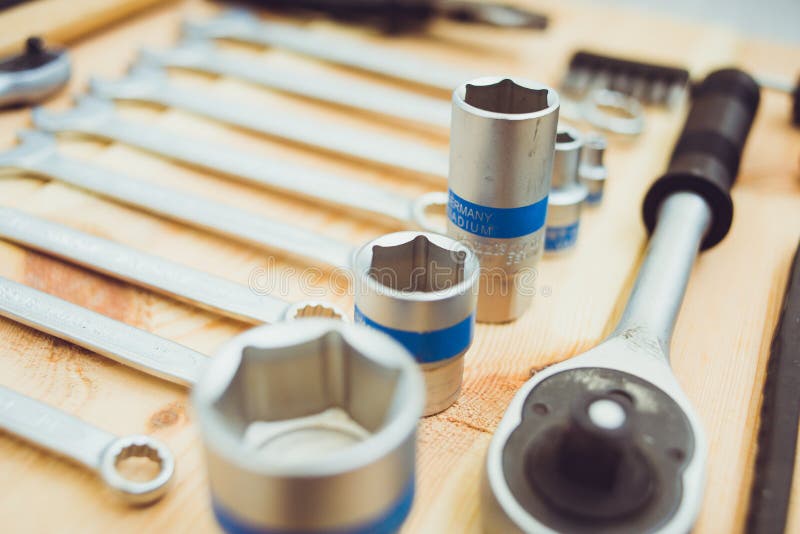 Set of Tools for the Workshop Stock Image - Image of instrument ...