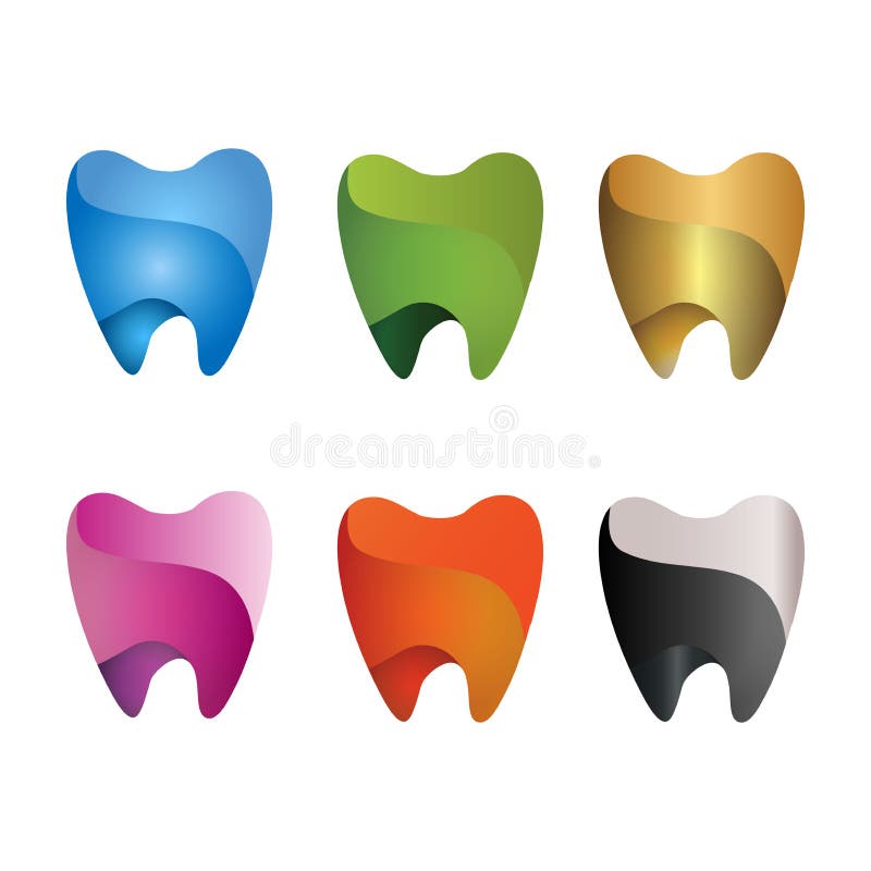 Tooth Icon Set 1 stock vector. Illustration of implant - 33513436