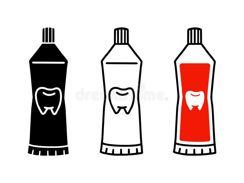 Set of Toothpaste Cartoon Doodle, Vector, Illustration. Stock Vector ...