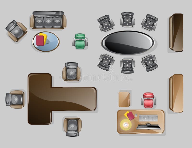 Top View Office Stock Illustrations – 37,052 Top View Office Stock ...