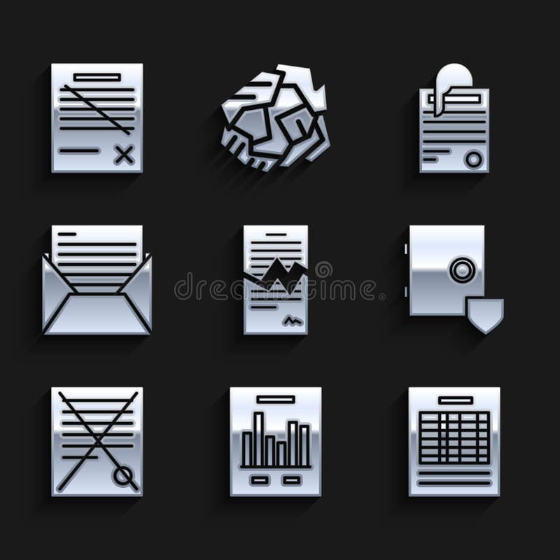 Set Torn Contract, Document with Graph Chart, Report File Document ... Set Torn Contract, Document with Graph Chart, Report File Document ...