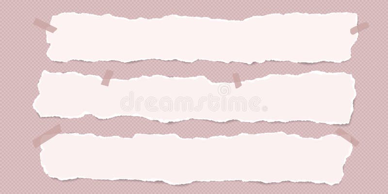 Set of Torn Light Pieces of Paper are on Pink Background for Text ...