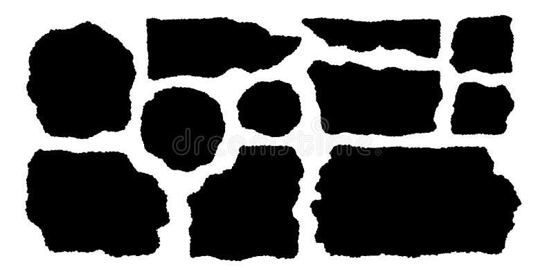 Set of Torn Paper Frames stock vector. Illustration of text - 303821993