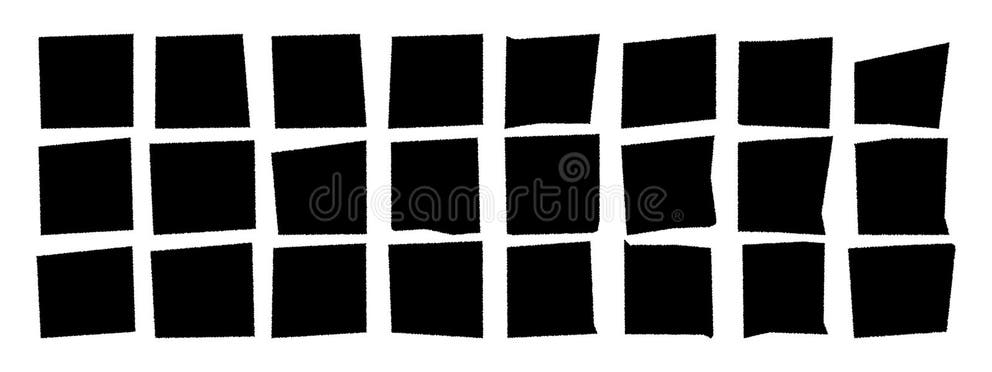 Set of Torn Paper Shape. Jagged Rectangle Stock Illustration ...