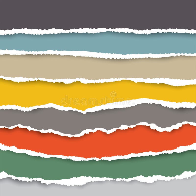 A Set of Torn Pieces of Paper in Many Colors. Used As a Background and ...