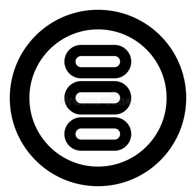 Set Towels Stack of Folded Bath Napkins Icon in Circle Round Black Color Vector Illustration ...