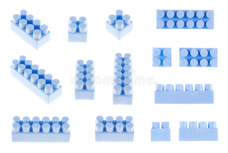 Set of Toy Construction Blocks Isolated Stock Image - Image of activity ...