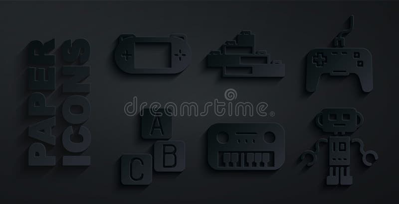 Set Toy Piano, Gamepad, ABC Blocks, Robot Toy, Building Bricks and ...