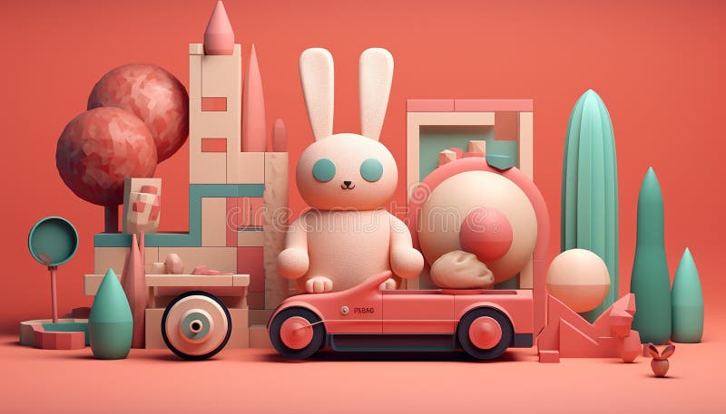 A Set of Toys and Objects that are Sitting on the Background, in the ...