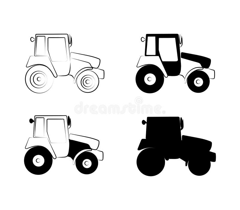 Set Tractor Icon. Tractor Symbol for Templates, Web Design and ...