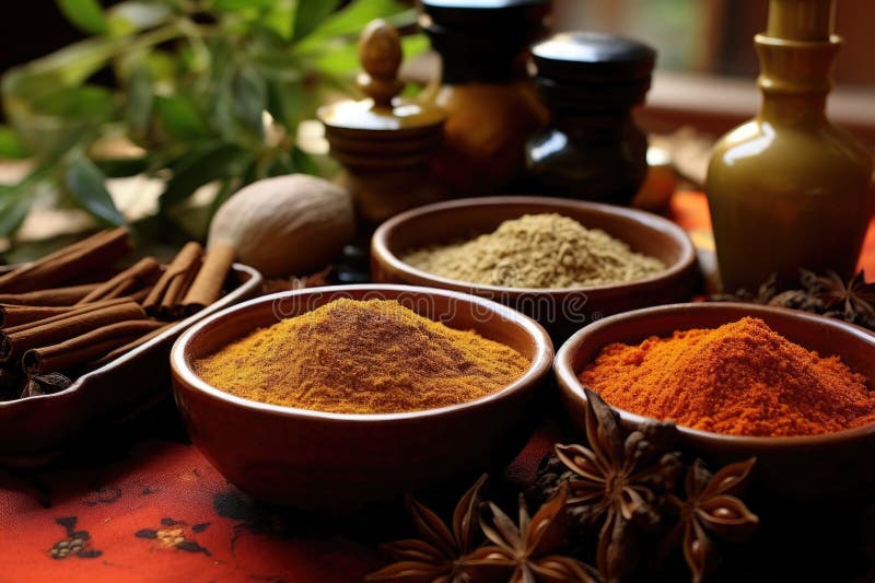 A Set of Traditional African Spices for Kwanzaa Cooking Stock Image ...