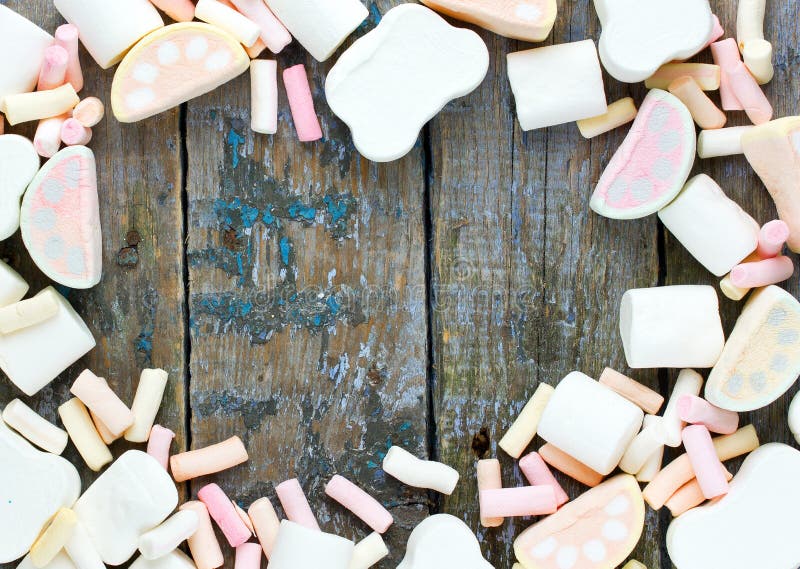 Set of Traditional American Fluffy Candy Marshmallow Stock Photo ...