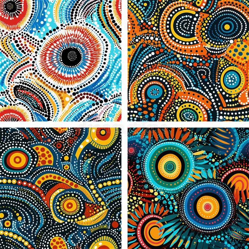 Traditional Australian Aboriginal Pattern Stock Photo - Image of design ...