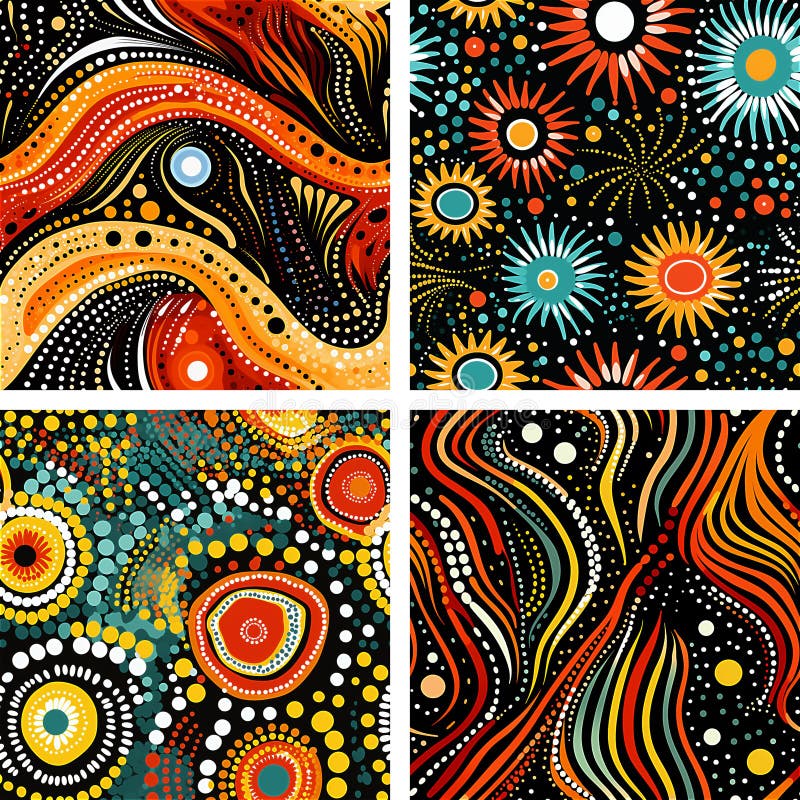 Traditional Australian Aboriginal Pattern Stock Photo - Image of design ...