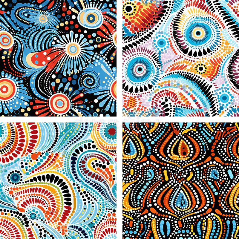 Traditional Australian Aboriginal Pattern Stock Illustration ...