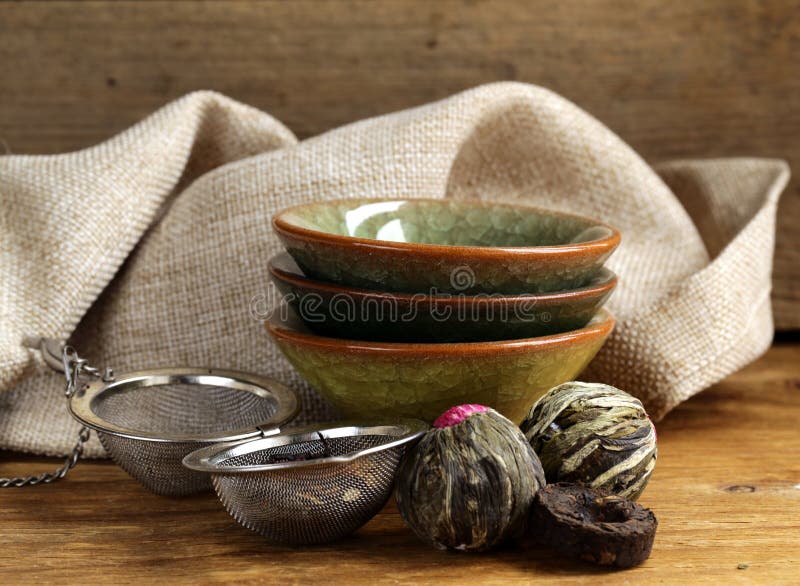 Set for a Traditional Tea Drinking Stock Photo - Image of beverage ...