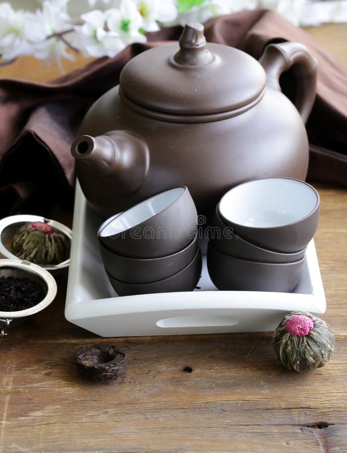 Set for a Traditional Tea Drinking Stock Image - Image of herbal ...