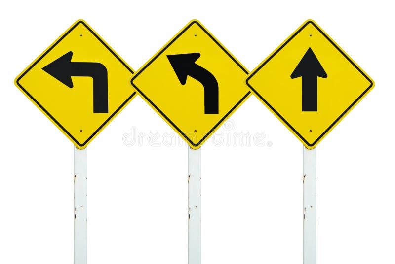 Set of Traffic Direction Sign Symbol Isolated Stock Image - Image of ...