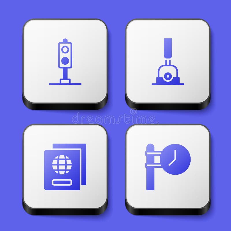 Set Train Traffic Light, Arrow for Switching the Railway, Passport and ...