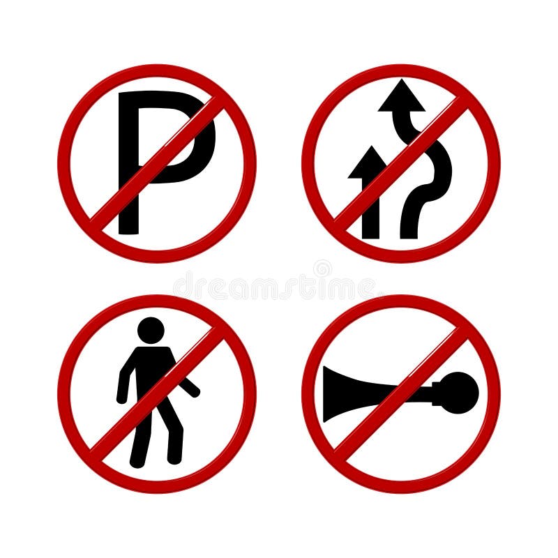 Set of transit signals stock vector. Illustration of highway - 86043016