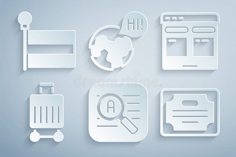 Set Translator, Online Translator, Suitcase, Certificate Template ...