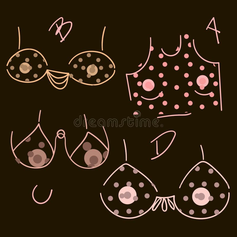 A Set of Transparent Bras of Different Sizes in a Seamless Texture with ...