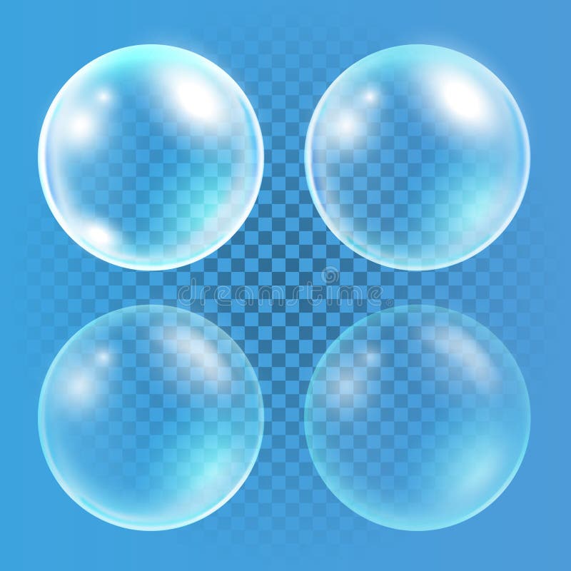 Set of transparent bubbles stock vector. Illustration of education ...