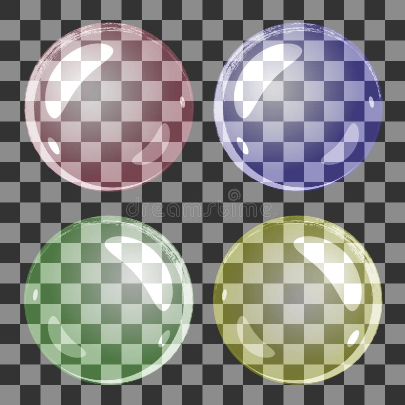 A Set of Transparent Bubbles Vector Stock Vector - Illustration of ...