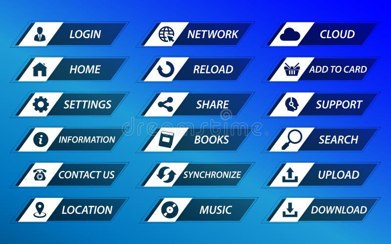 Set Of Transparent Buttons With White Inserts. Stock Vector ...