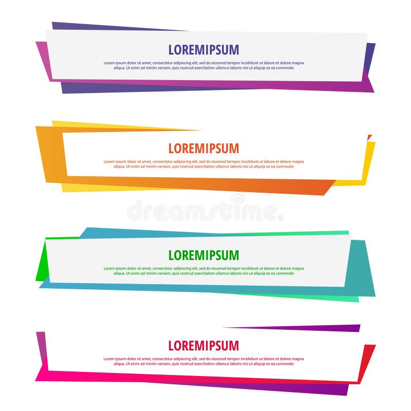 Set of Transparent Color Geometric Vector Banners.Vector Illustration ...